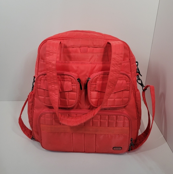 lug | Bags | Lug Puddle Jumper Orange Coral Quilted Tote Carry On ...